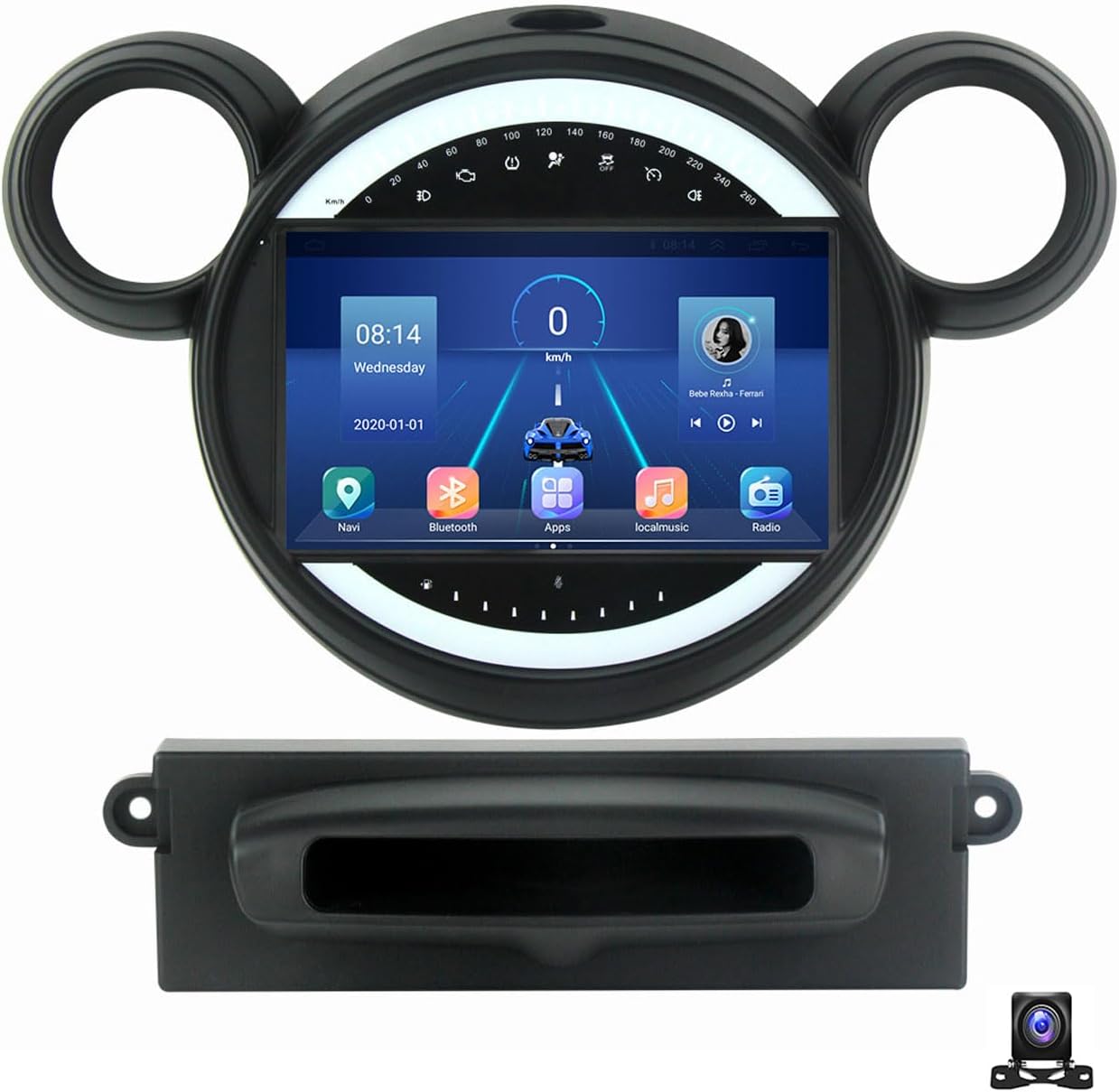 LSHTAR Double Din Car Stereo with Carplay/Android Auto, Car Audio with ...