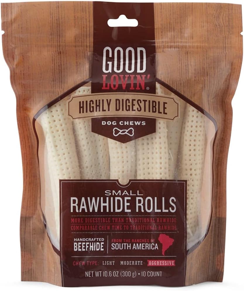 Amazon.com : Good Lovin' Rawhide Rolls for Dogs Small 10 Count : Pet ...