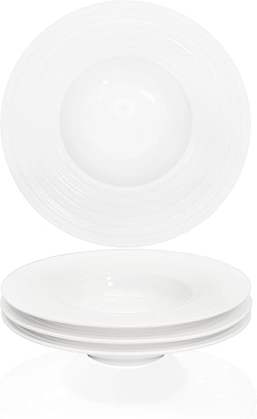 Amazon.com | Creativity Home Ceramic Wide Rimmed Soup Plate, Soup Bowl ...