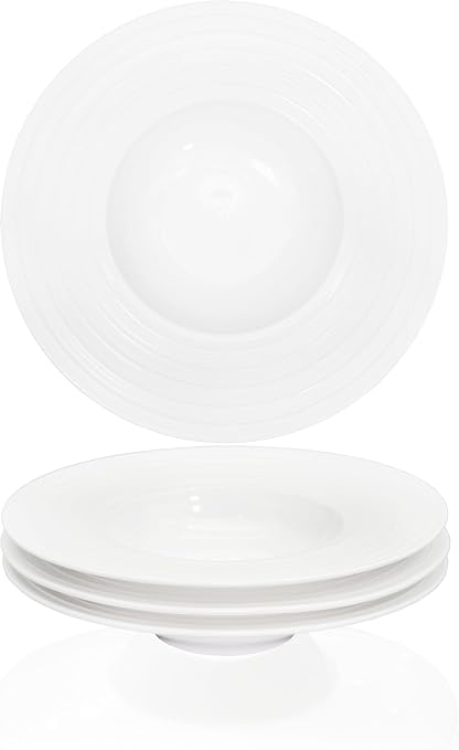 Amazon.com | Creativity Home Ceramic Wide Rimmed Soup Plate, Soup Bowl ...