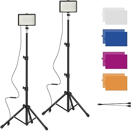Amazon.com : 3 Packs 70 LED Video Light with Adjustable Tripod Stand ...
