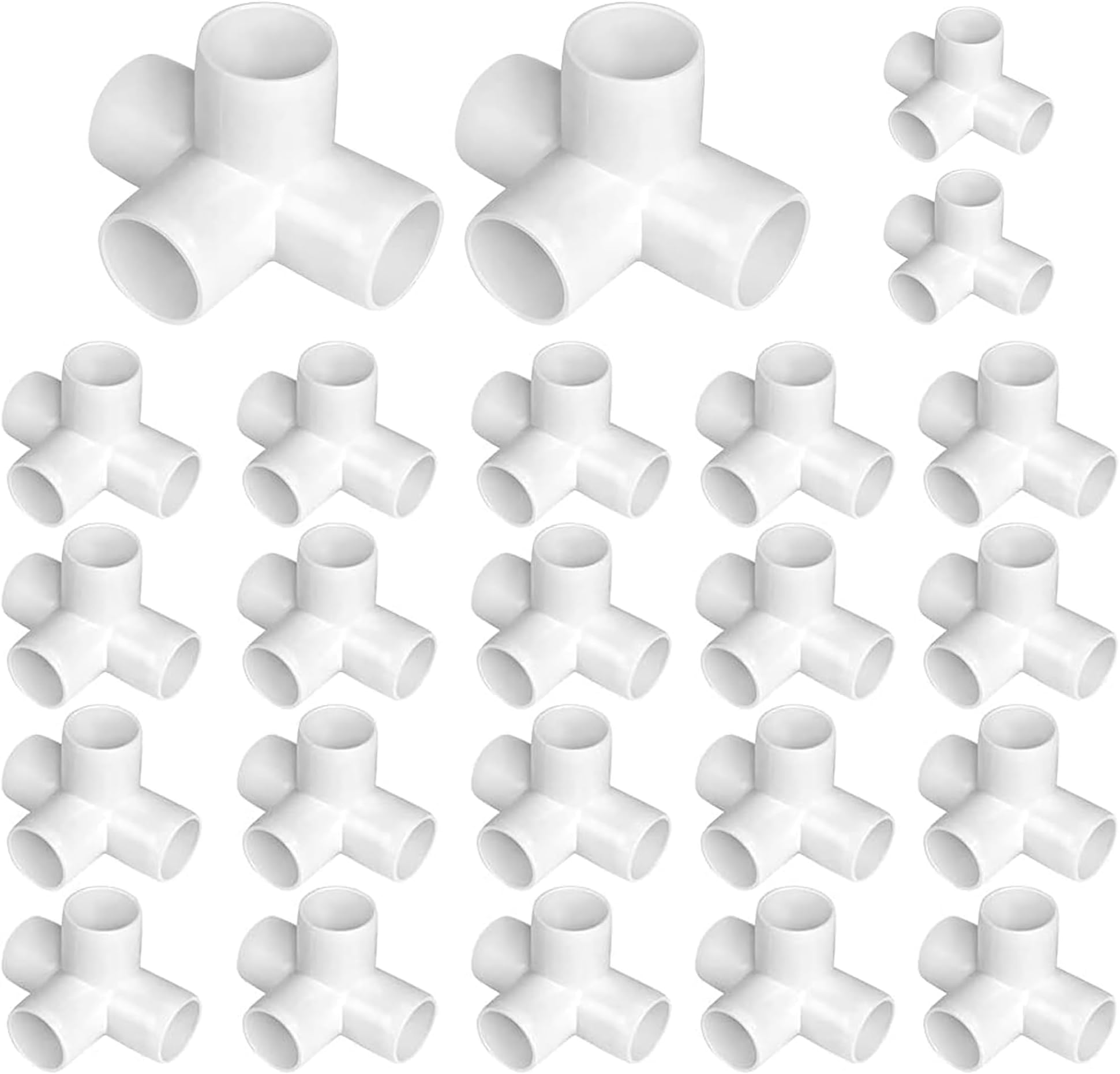 Amazon.com: 3/4 Inch 4 Way PVC Pipe Fitting connectors, 20Pack PVC ...