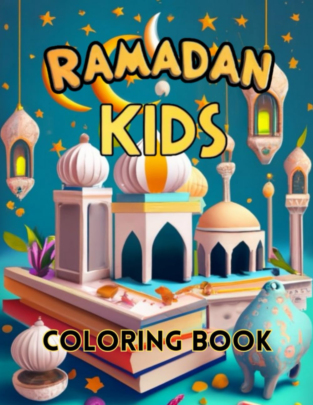 Ramadan Kids Coloring Book: Ramadan Activity Book with 40 Ramadan ...