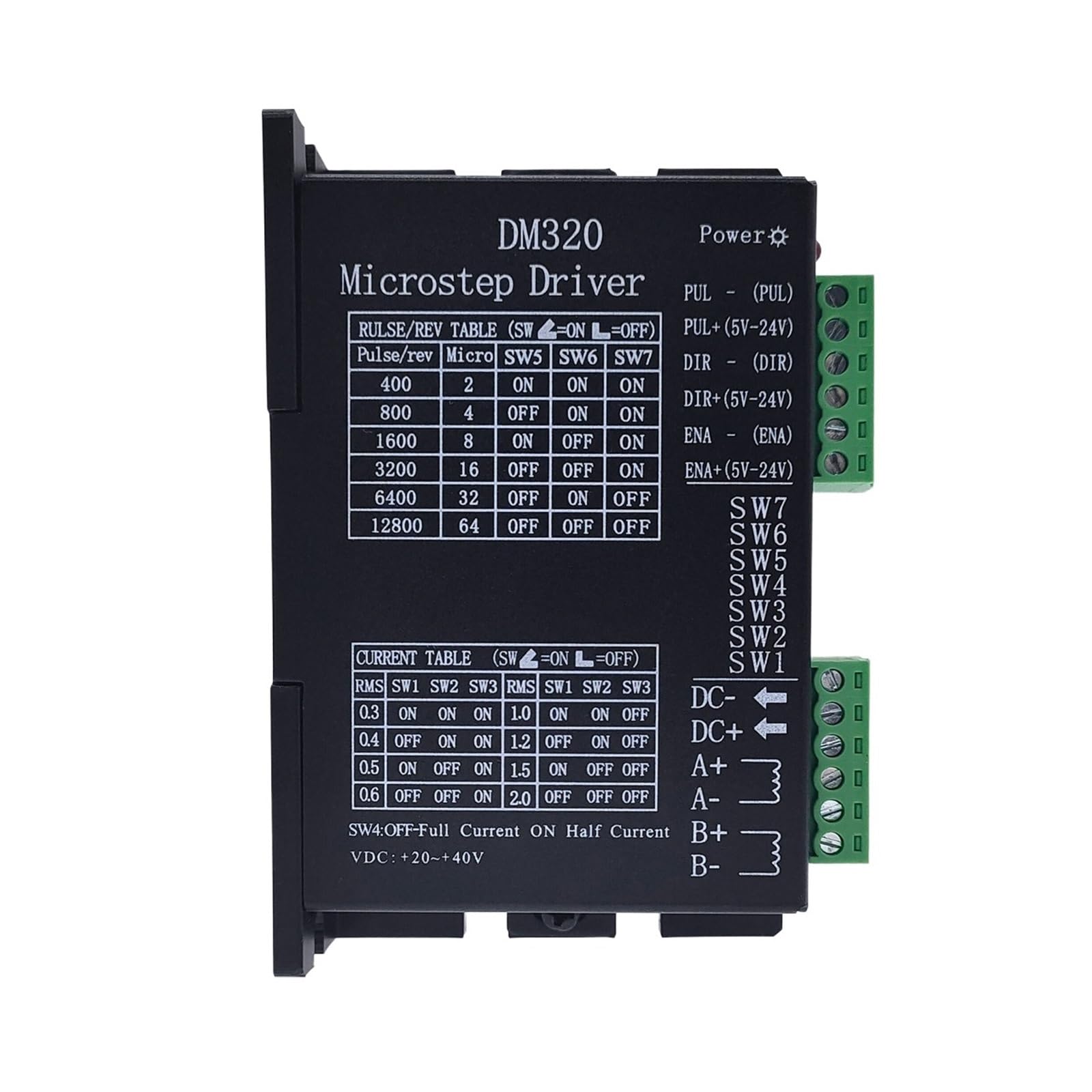 Amazon.com: DM320 2H320 Stepper Motor Driver Controller Pulse 12800 ...