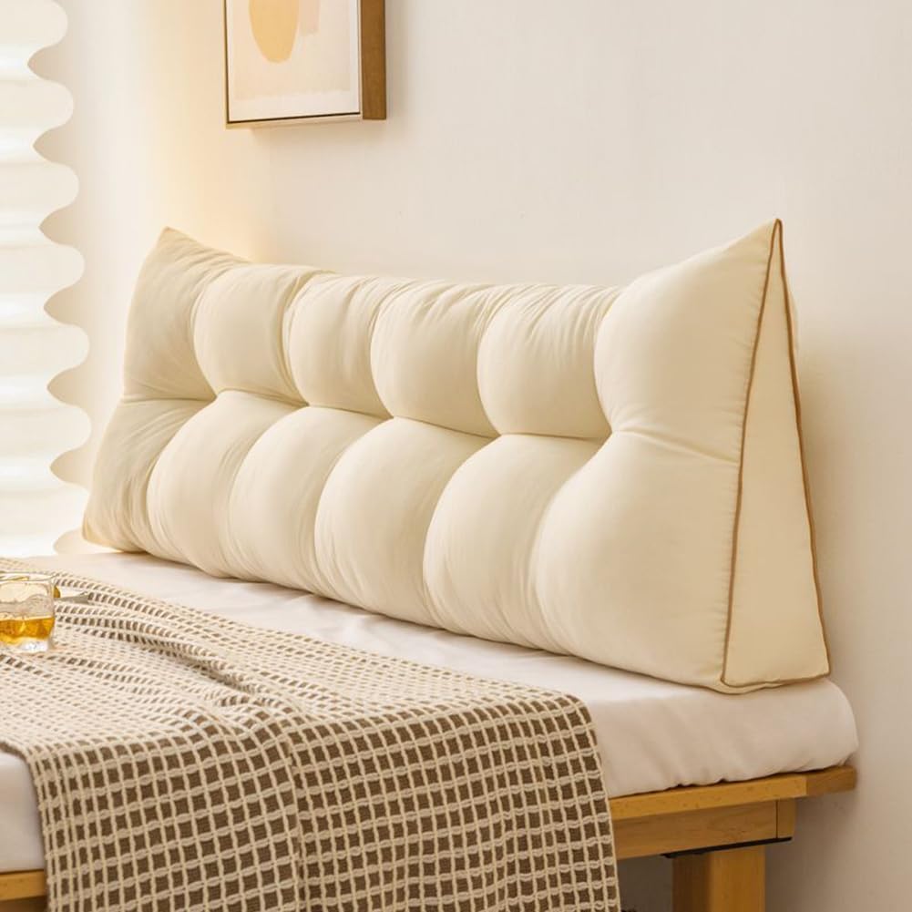 Amazon.com: YUURO Headboard Wedge Pillow for Single/Twin/Queen/King Bed,Reading Pillow Large ...