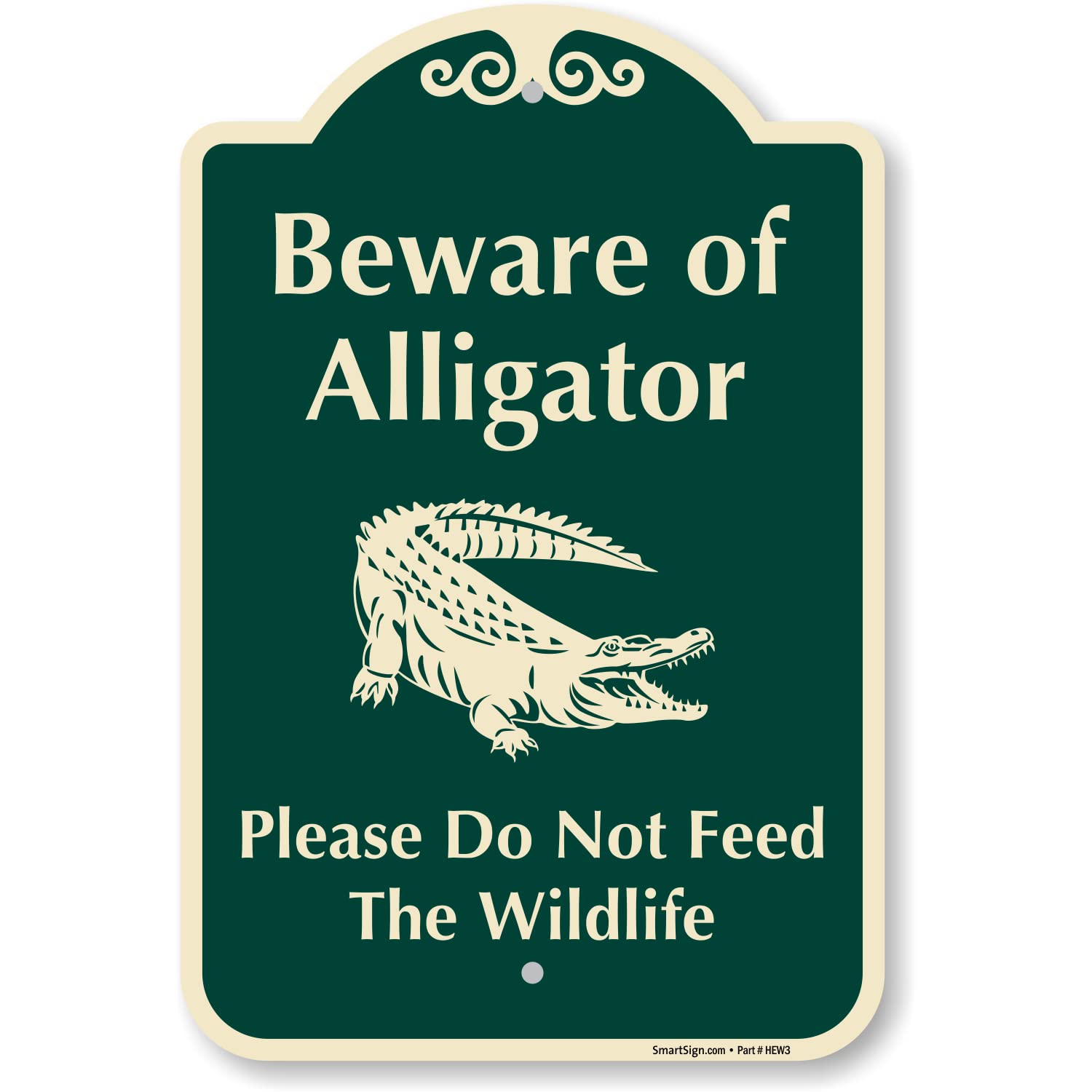 Amazon.com: SmartSign Designer "Beware Of Alligator - Please Do Not ...