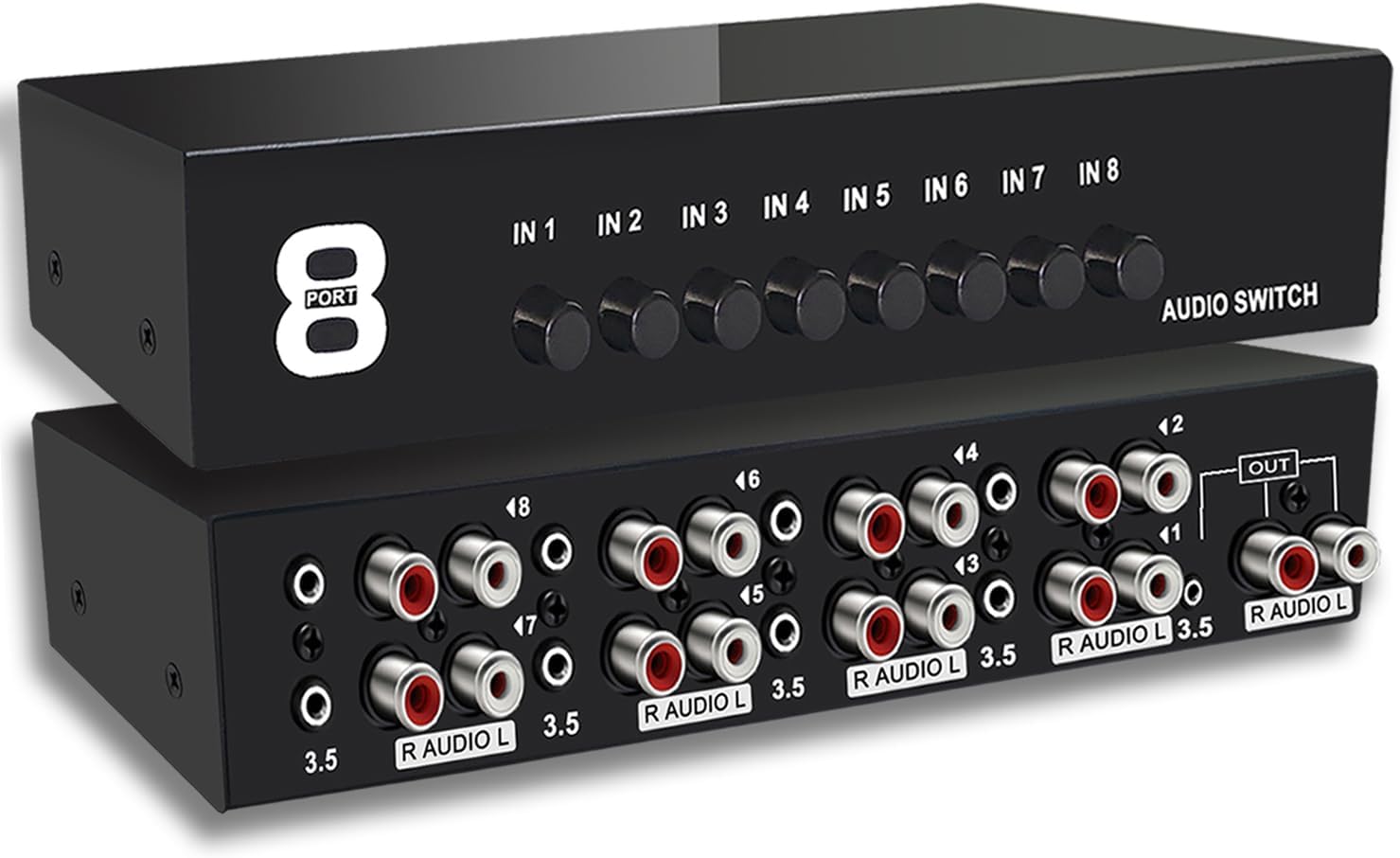 Amazon.com: FlyroadUp 3.5mm Aux + RCA L/R Bi-Directional Stereo Audio ...