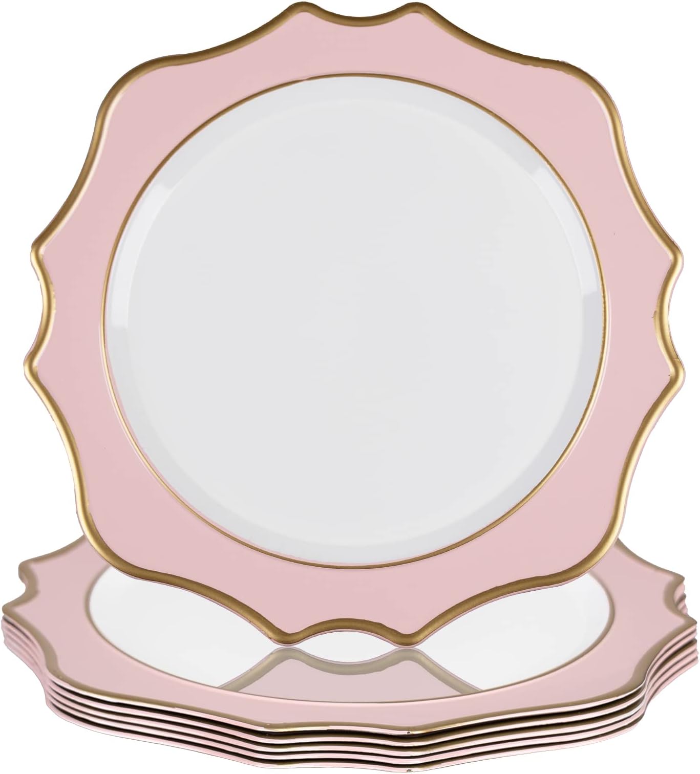 Amazon.com | MAONAME 13" Pink Charger Plates Set of 6, Round Chargers ...