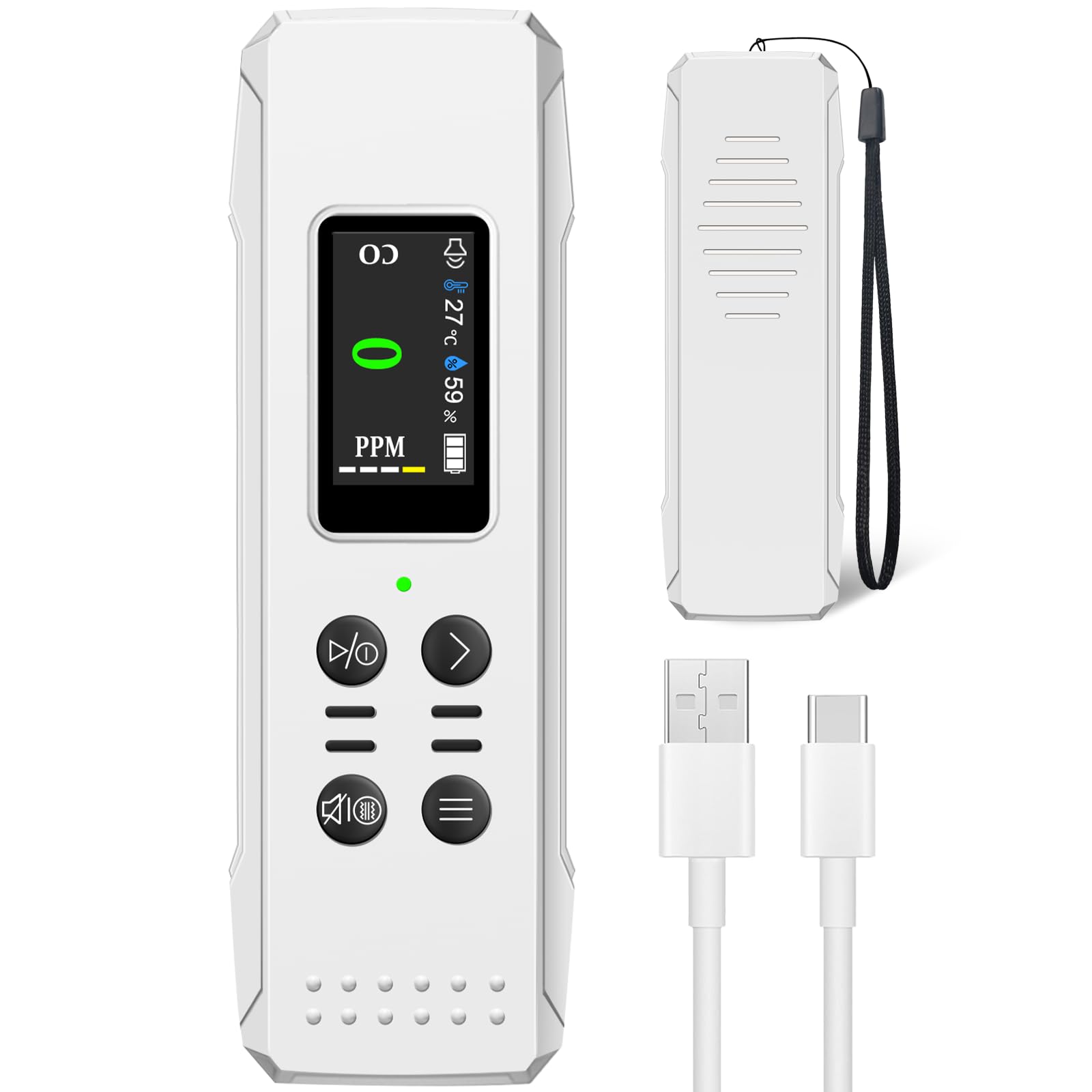 Carbon Monoxide Detectors,Portable Carbon Monoxide Alarm with Audible ...