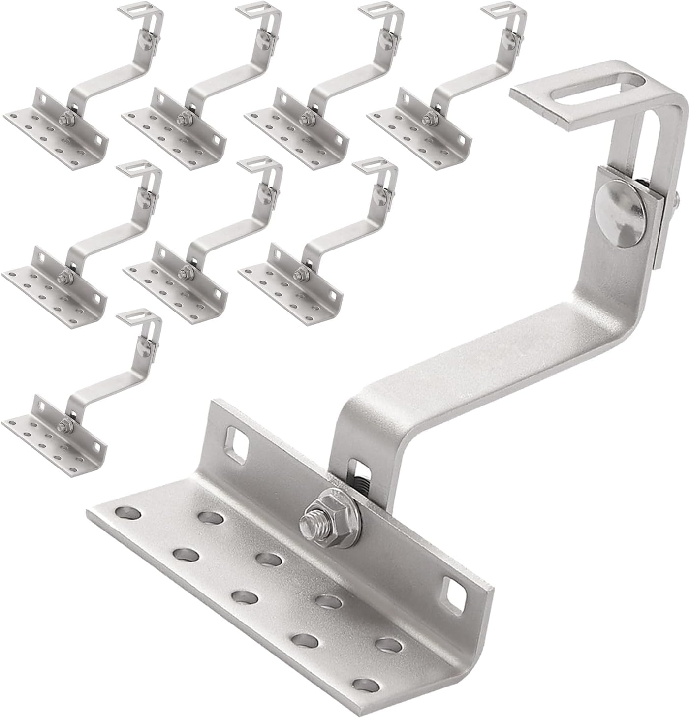 8 crochets de toit 145 mm pour panneaux solaires photovoltaïques PV ...