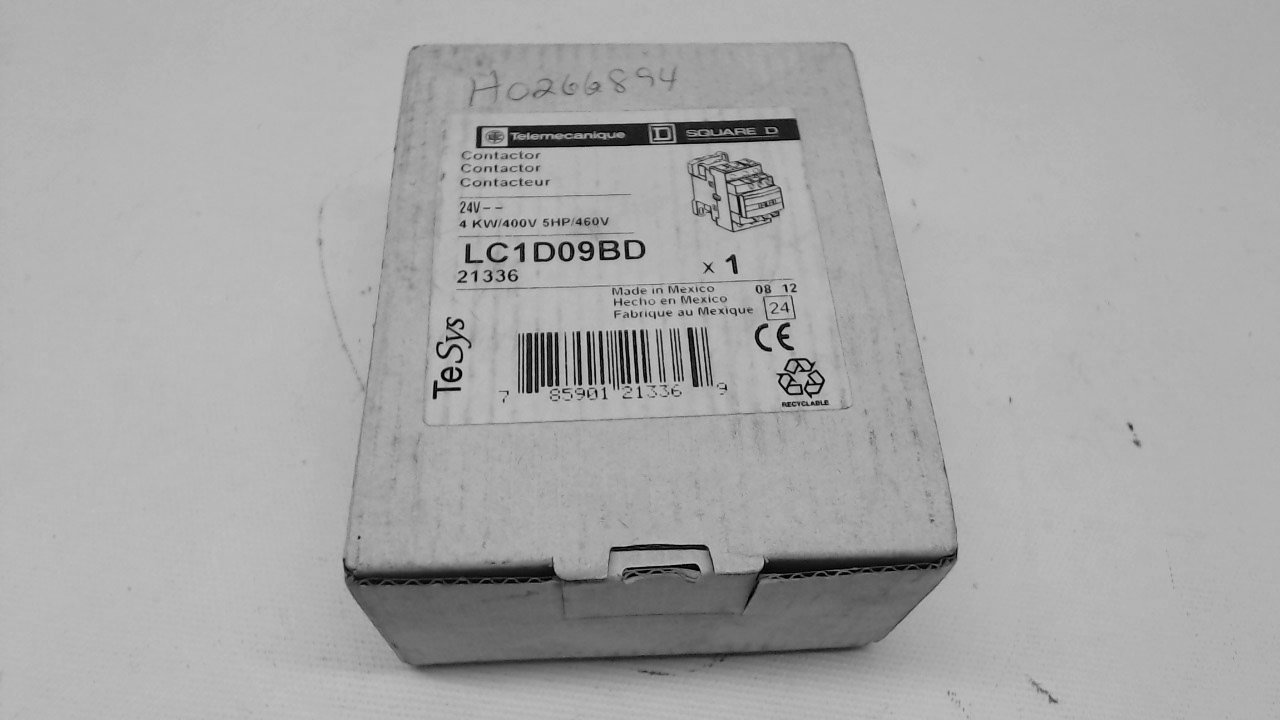 Square D Lc1d09bd 3 Pole Contactor 24V 4Kw/400V 5Hp/460V Lc1d09bd ...