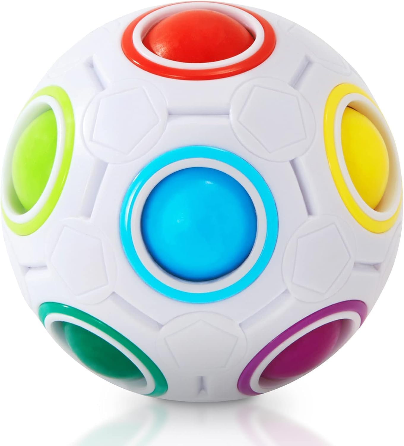 KITMEER Magic Rainbow Ball Goti Fidget Brainteaser Toy Puzzle Cube for ...