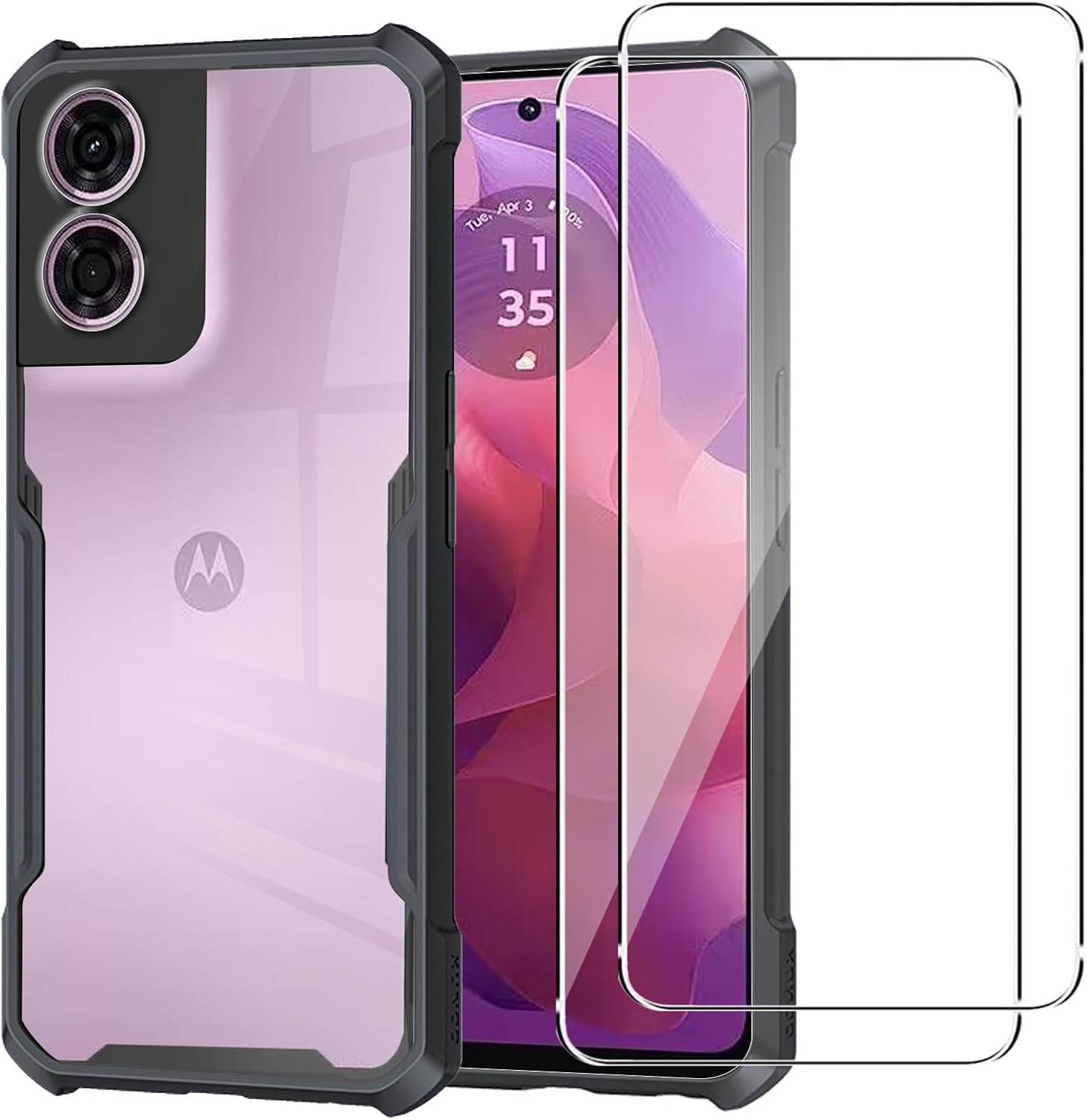 Case for Motorola Moto E14/Moto G04 + [2 Pack] Screen Protector ...