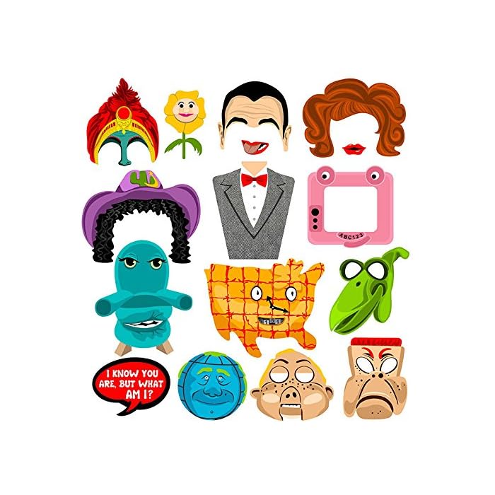 Buy UNKNDW Pee Wee Herman inspired Photo Booth Props Beard DIY must cut ...