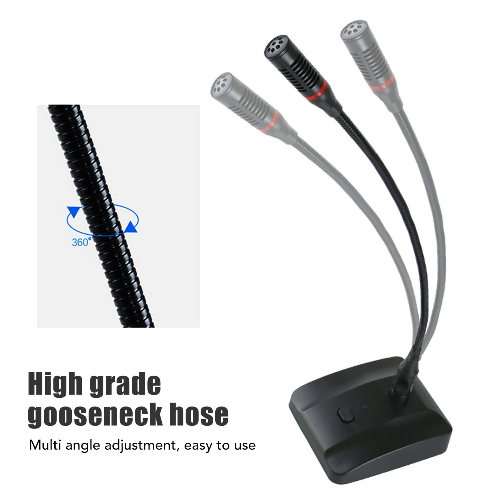 Snapklik.com : Gooseneck Condenser Microphone, 6.35mm Wired Desktop ...
