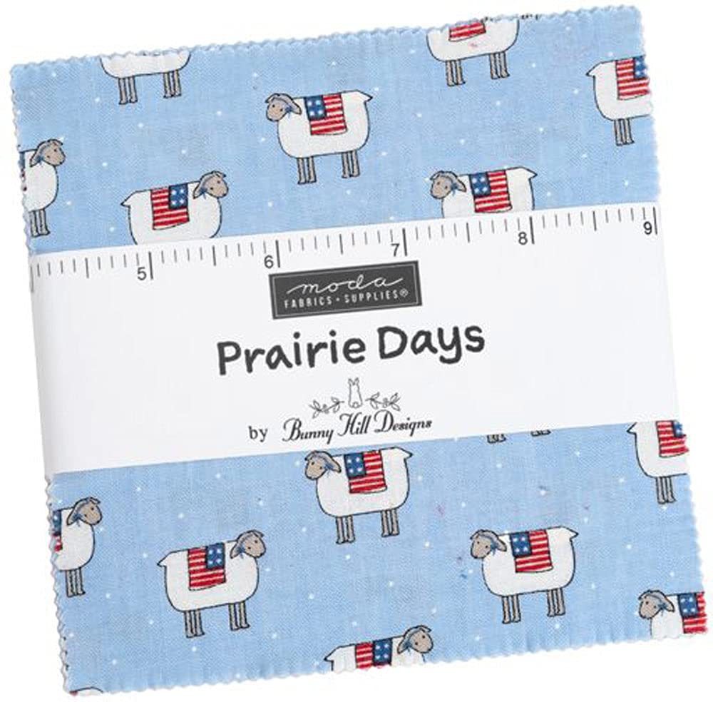 Amazon.com: Moda Fabrics Prairie Days Charm Pack by Bunny Hill Designs ...