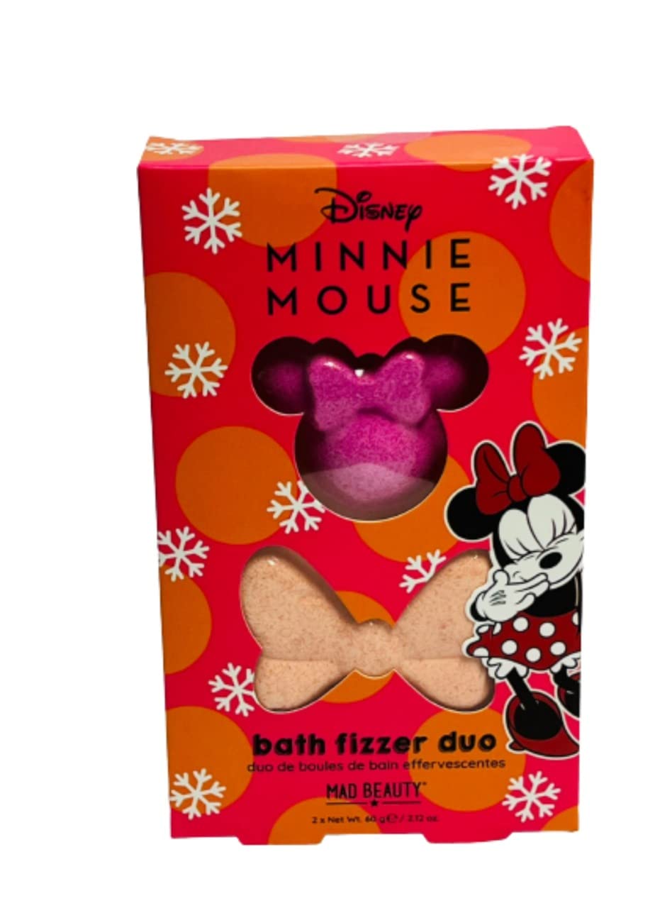 Disney Minnie Mouse Bath Fizzer Duo 2 x 60g Bath Bombs Cherry Fragrance ...