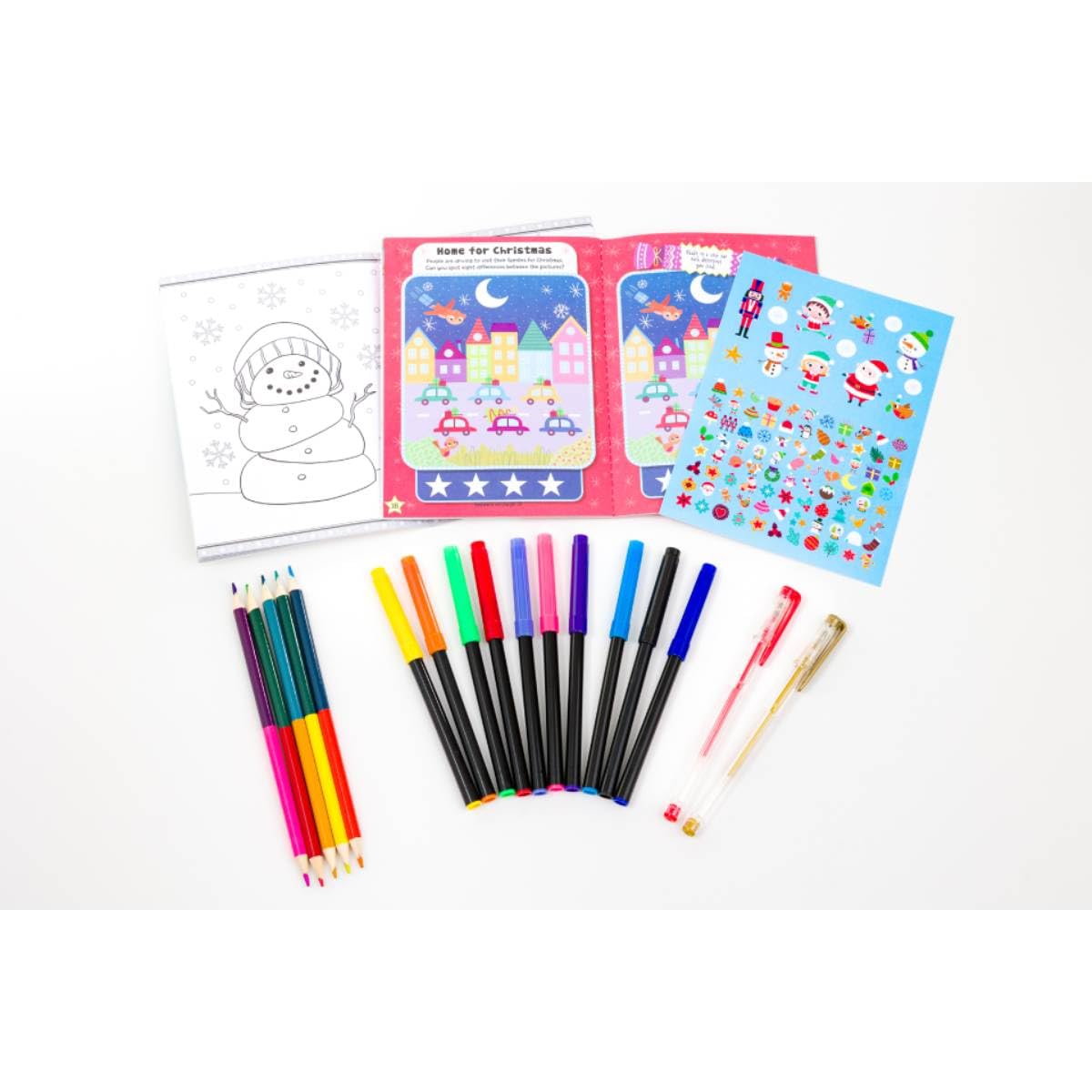 Bookoli – Christmas Fun Colour-in Carry Case | Gift Set for Children ...