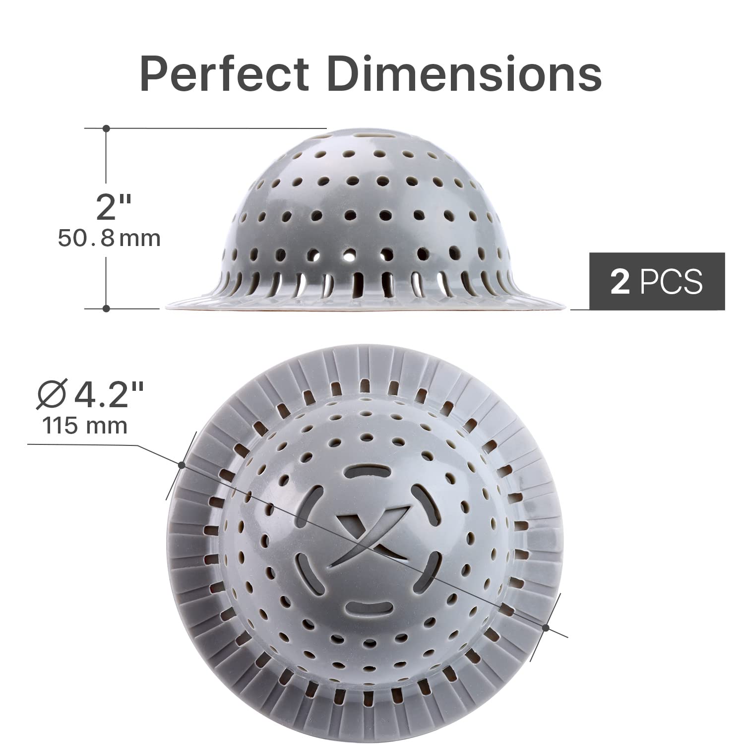 Drain Hair Catcher X-Protector 2 PCS - Self-Adhesive Shower Drain Hair ...