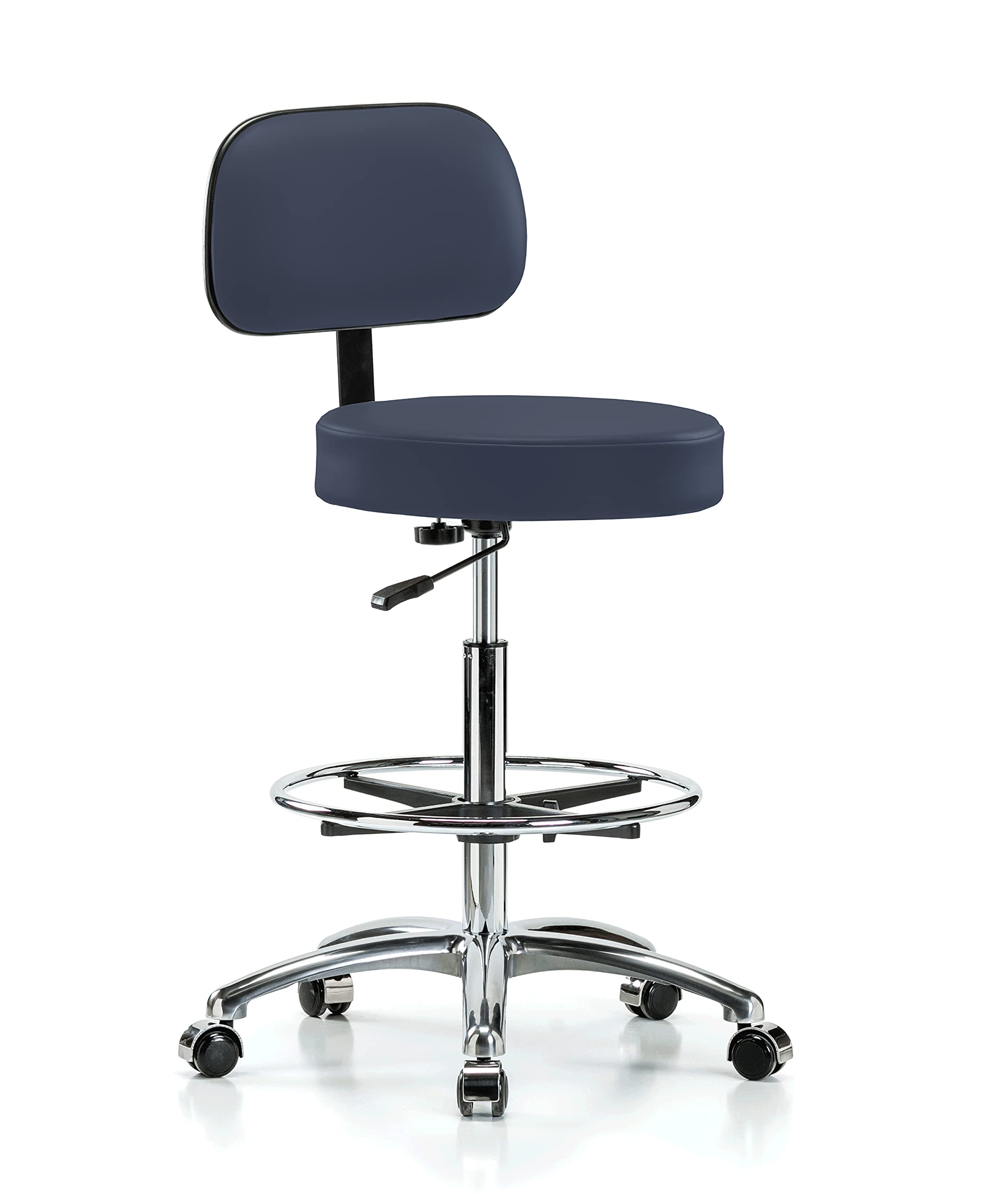 Amazon.com: Perch Chrome Walter Rolling Height Adjustable Exam Stool ...