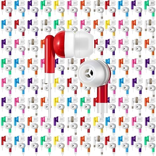 Amazon.com: Xuhal 300 Pack Kids Bulk Earbud Headphones Multi Colored ...