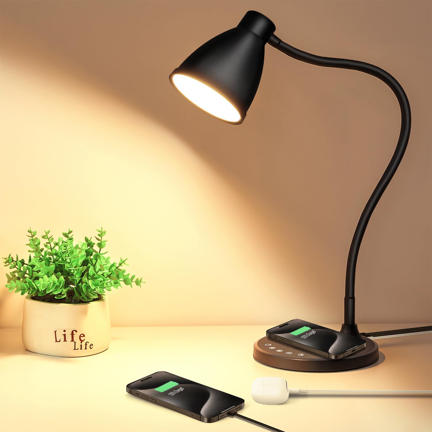 Snapklik.com : BOHON Desk Lamp For Home Office, LED Desk Light