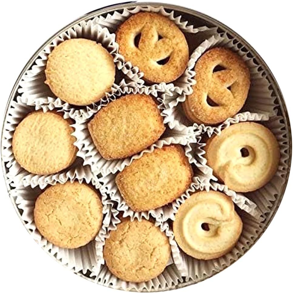 Authentic Danish Style Butter Cookies in Festive Tin - 340g | Rich ...