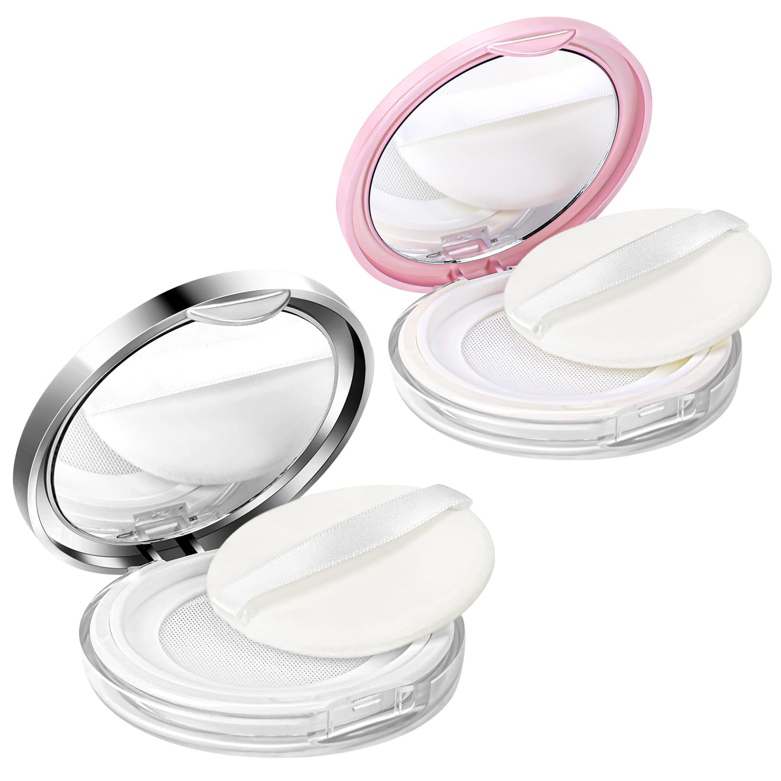 Amazon.com: 2 Pcs Loose Powder Container with Puff 0.17/0.7 oz ...