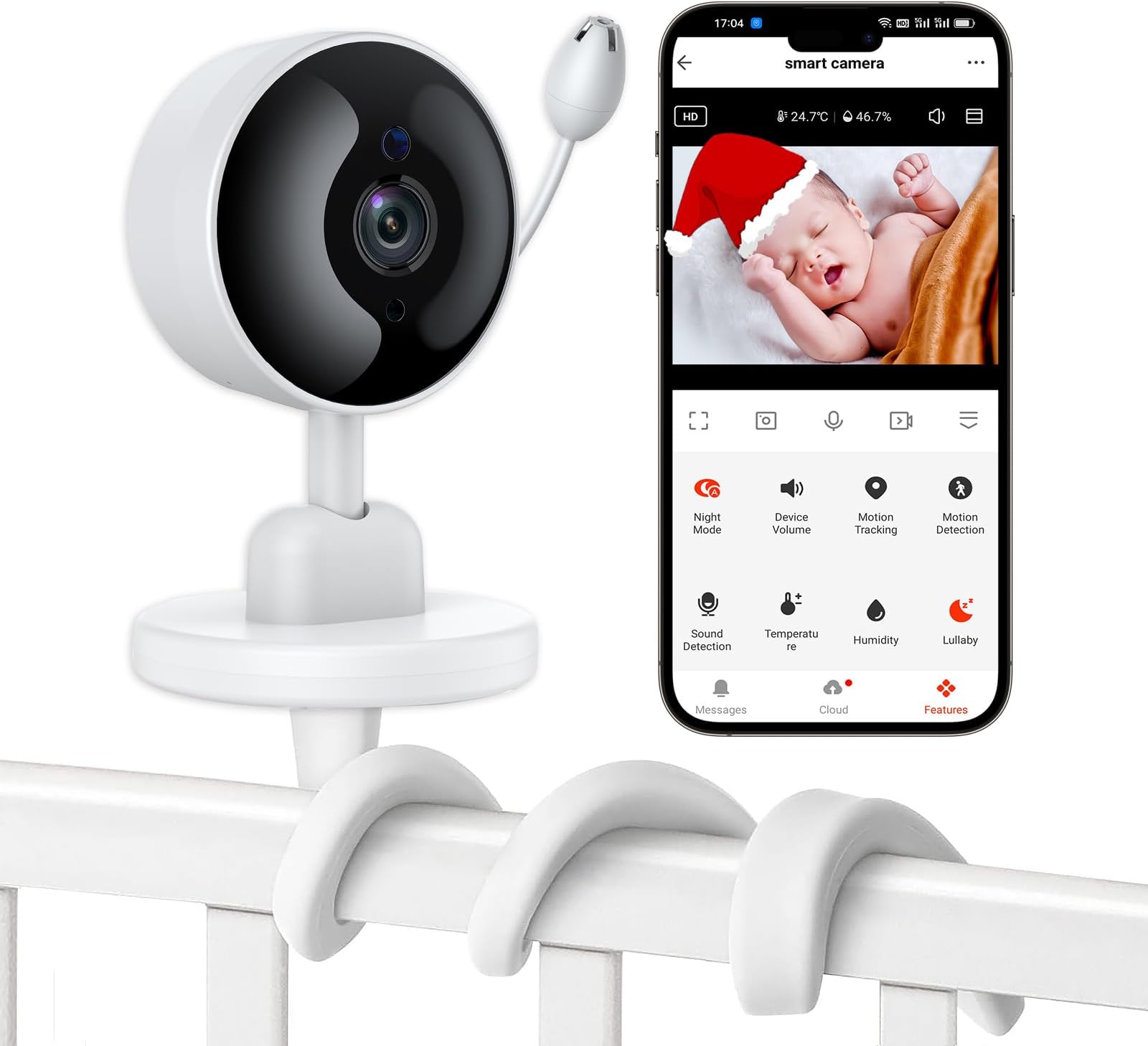Amazon.com: Baby Monitor with Camera and Audio, WiFi Indoor Video Baby ...
