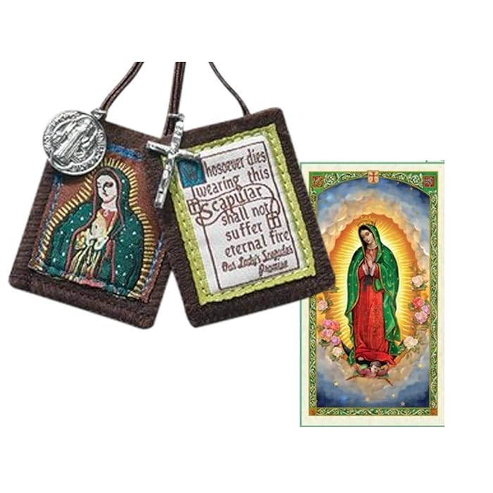 Buy Our Lady of Guadalupe Right to Live Brown Scapular with Benedictine ...