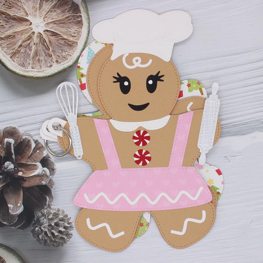 Amazon.com: Gingerbread Man Metal Die Cuts,Cute Cup Gingerbread Man ...