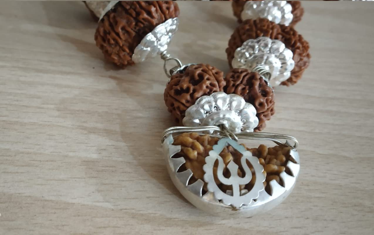VDesign Nepali 1 se 14 Mukhi Rudraksha Mala Original Certified Sarva ...