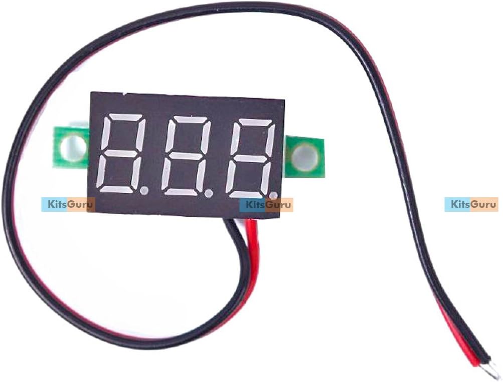 CentIoT - Mini Digital Voltmeter 0.28inch LED Display - 0-100V DC Three ...