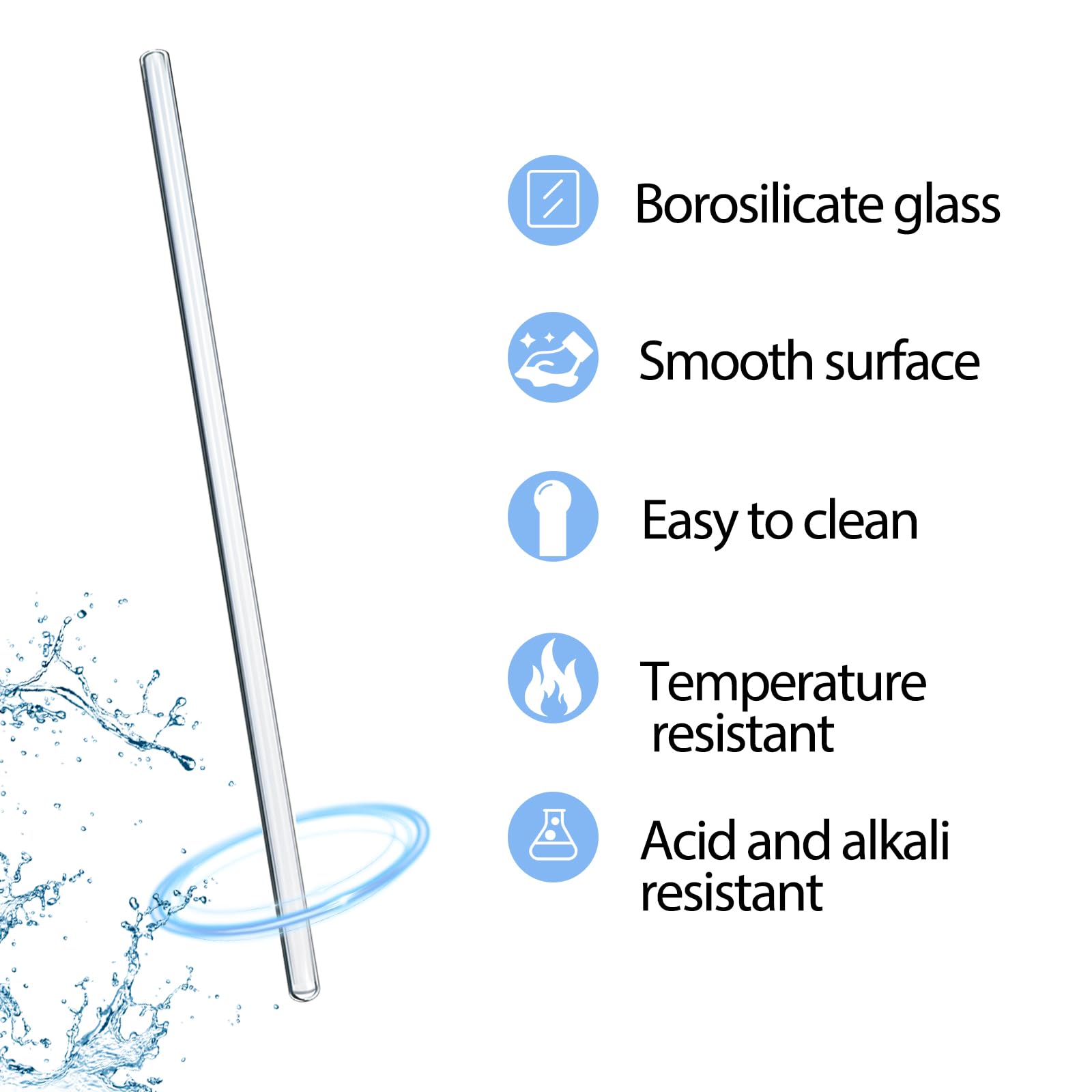 Snapklik.com : 15 Pack Glass Stirring Rods: 5mm Diameter
