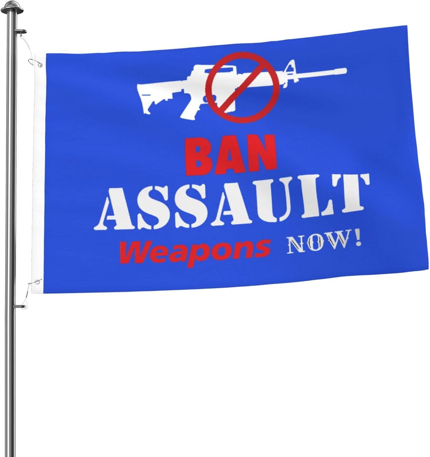 Amazon.com: Stop Guns, Ban Assault Weapons Now Flag Double Side Outdoor ...