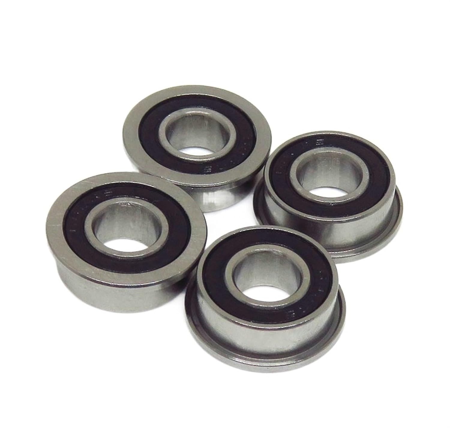 Double Rubber Sealed Roller Ball Bearings 5pcs F688-2RS 8x16x5mm Flange ...