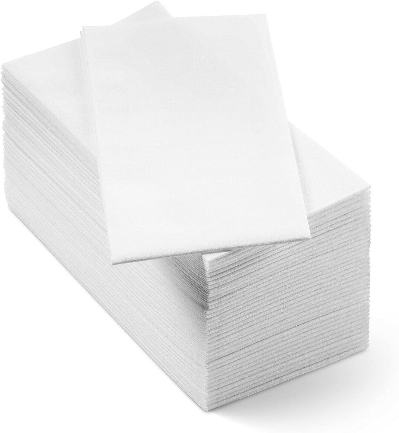 Linen Feel Napkins Airlaid Napkins Guest White Napkins Disposable Soft ...