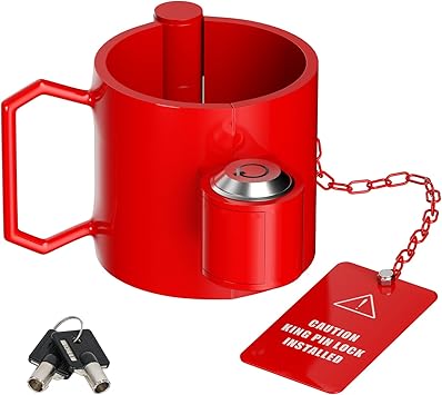 Amazon.com: AUH 5th Wheel King Pin Lock, Heavy-Duty Steel Solid Steel ...