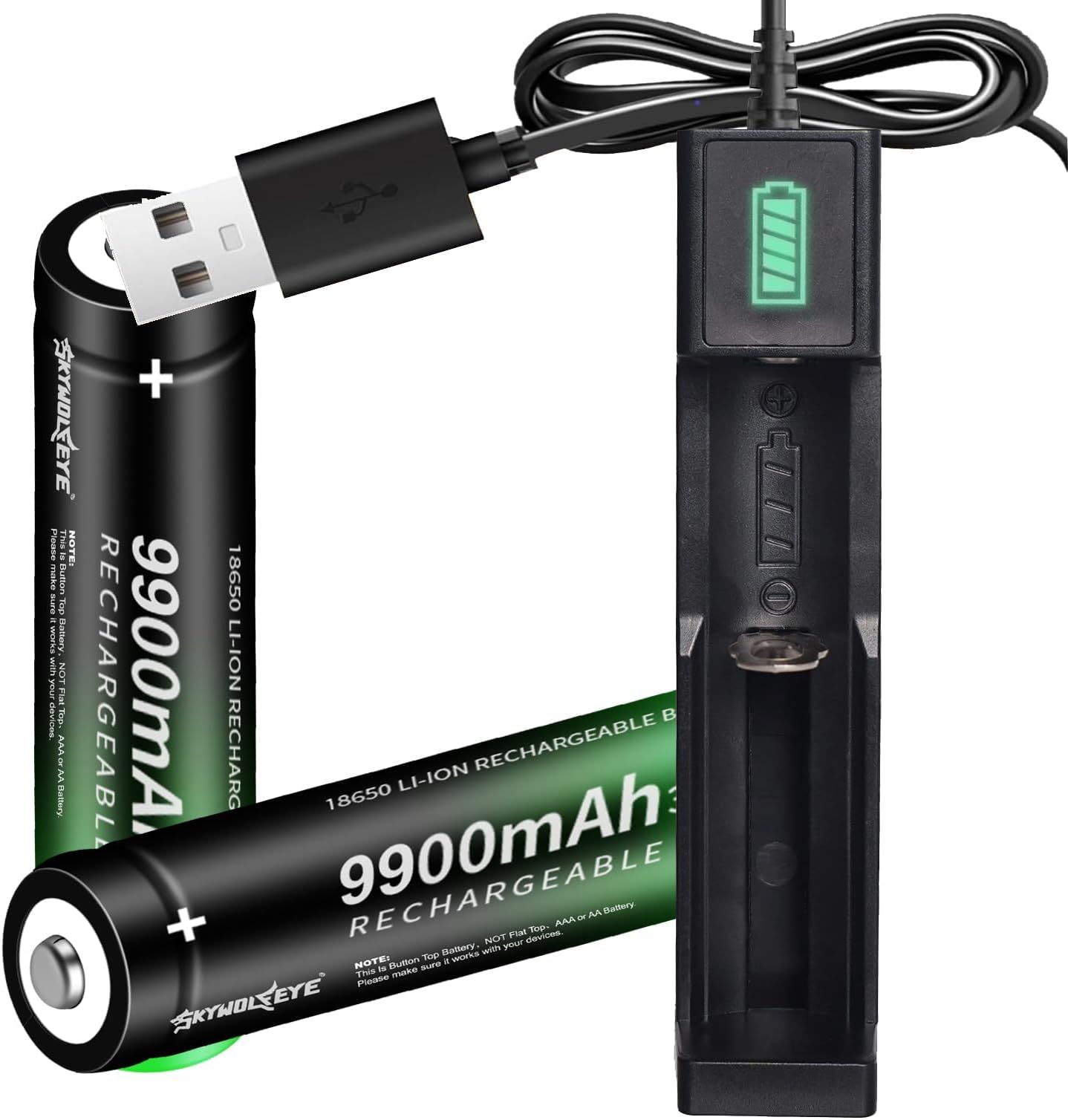 Amazon.com: 18650 Battery Charger, 2 Slot Universal Battery Charger for ...