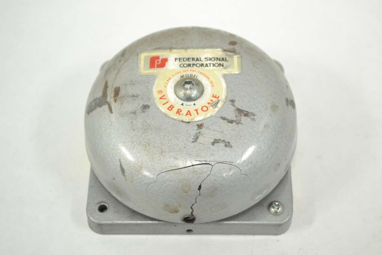 FEDERAL SIGNAL A-4 VIBRATONE GONG Bell Signal 120V-AC B366785 ...
