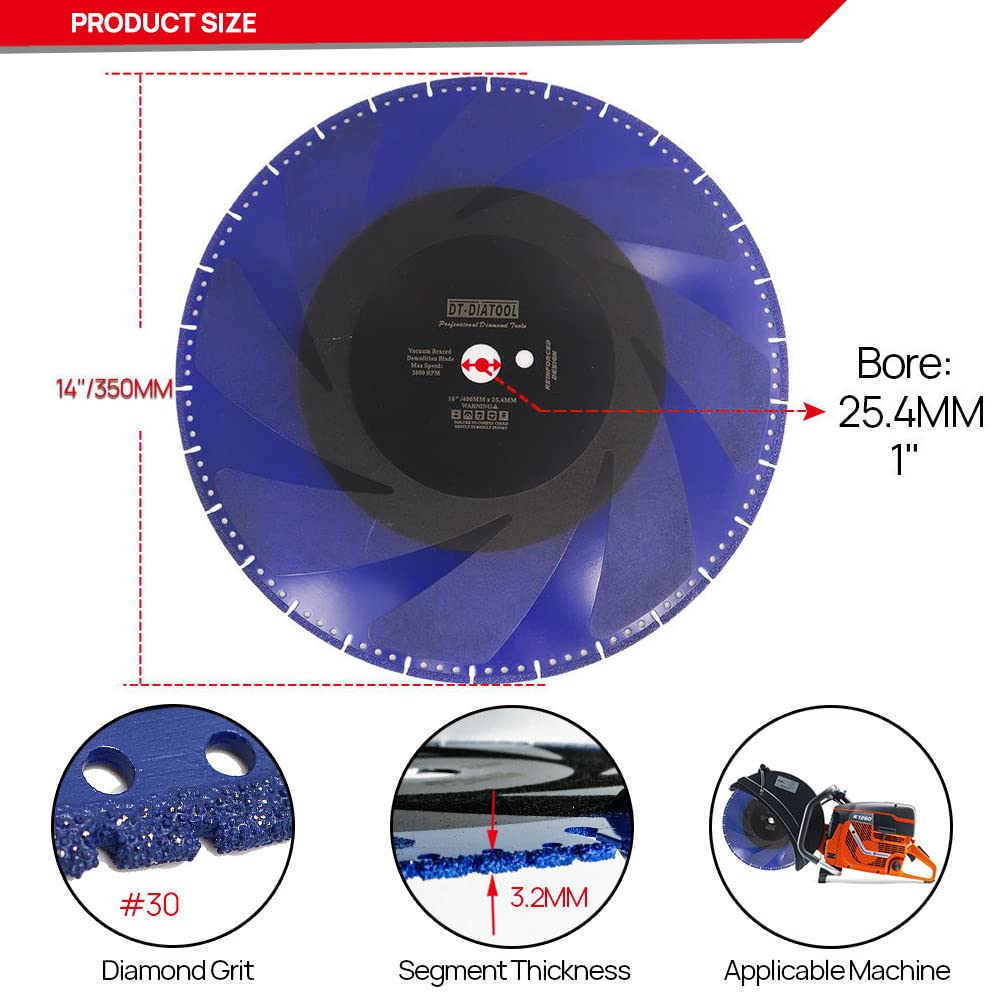Snapklik.com : DT-DIATOOL Diamond Blade Metal Cutting Disc Diameter 14 Inch
