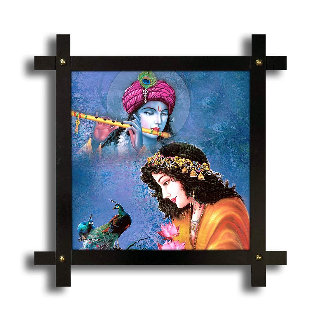 Buy Radha Krishna Frame Hand-Crafted Pic Art /Photo of Radha Krishna ...