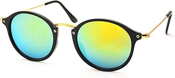 Amazon.com: Stacle Men's UV Protected Mirrored Retro Round Sunglasses ...