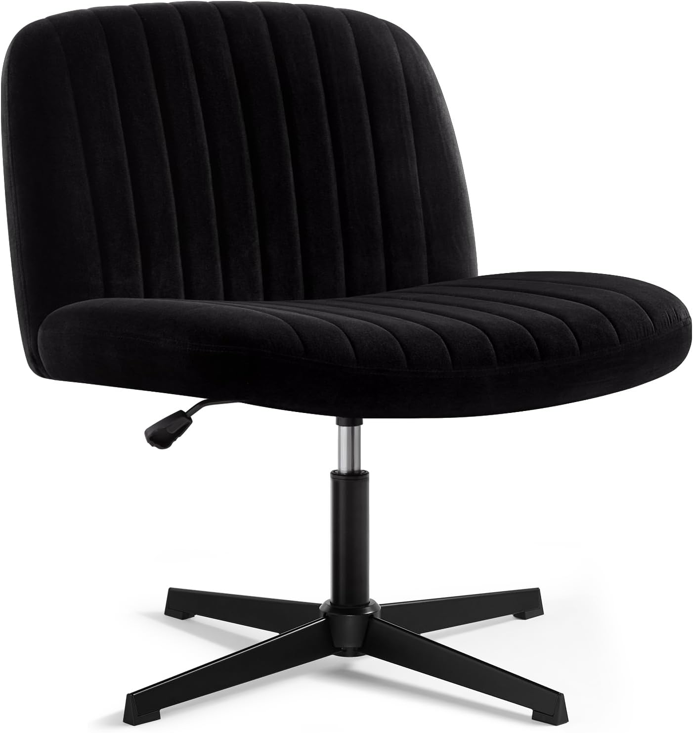 Amazon.com: IWMH Criss Cross Chair, Velvet Cross Legged Office Chair no ...