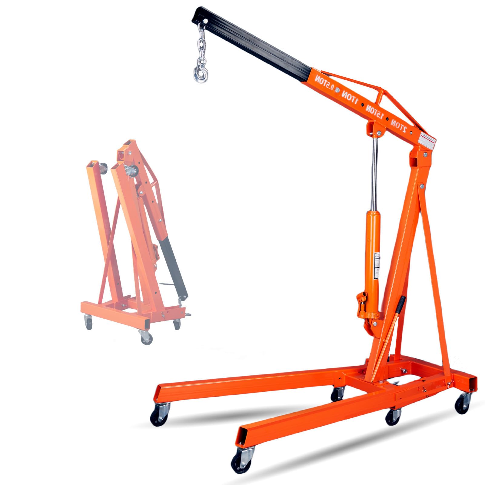 Buy Thicken Engine Hoist 2 TON Folding Hydraulic Engine Motor Hoist ...