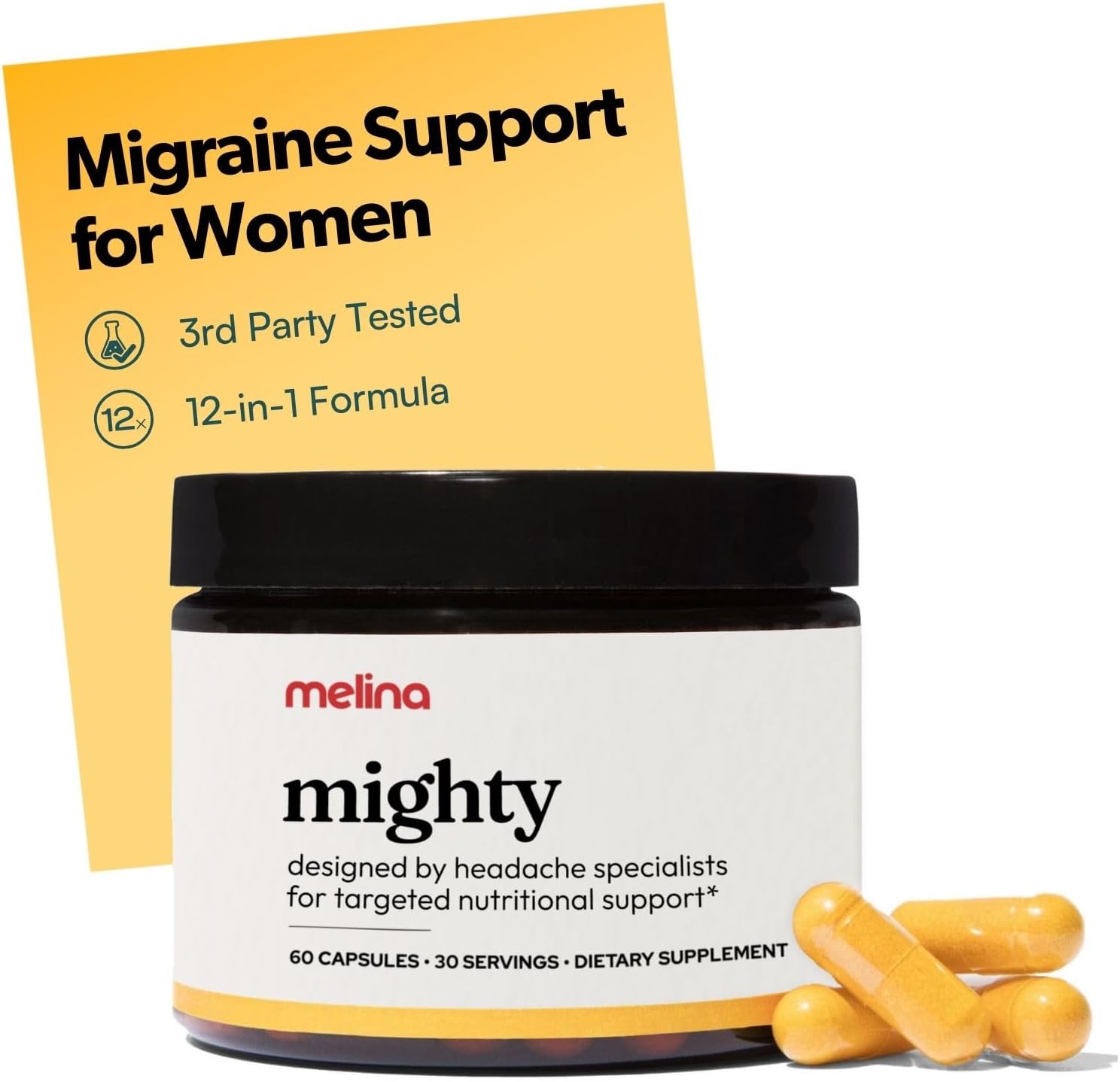 Amazon.com: Melina Mighty Natural Migraine Relief Supplement ...