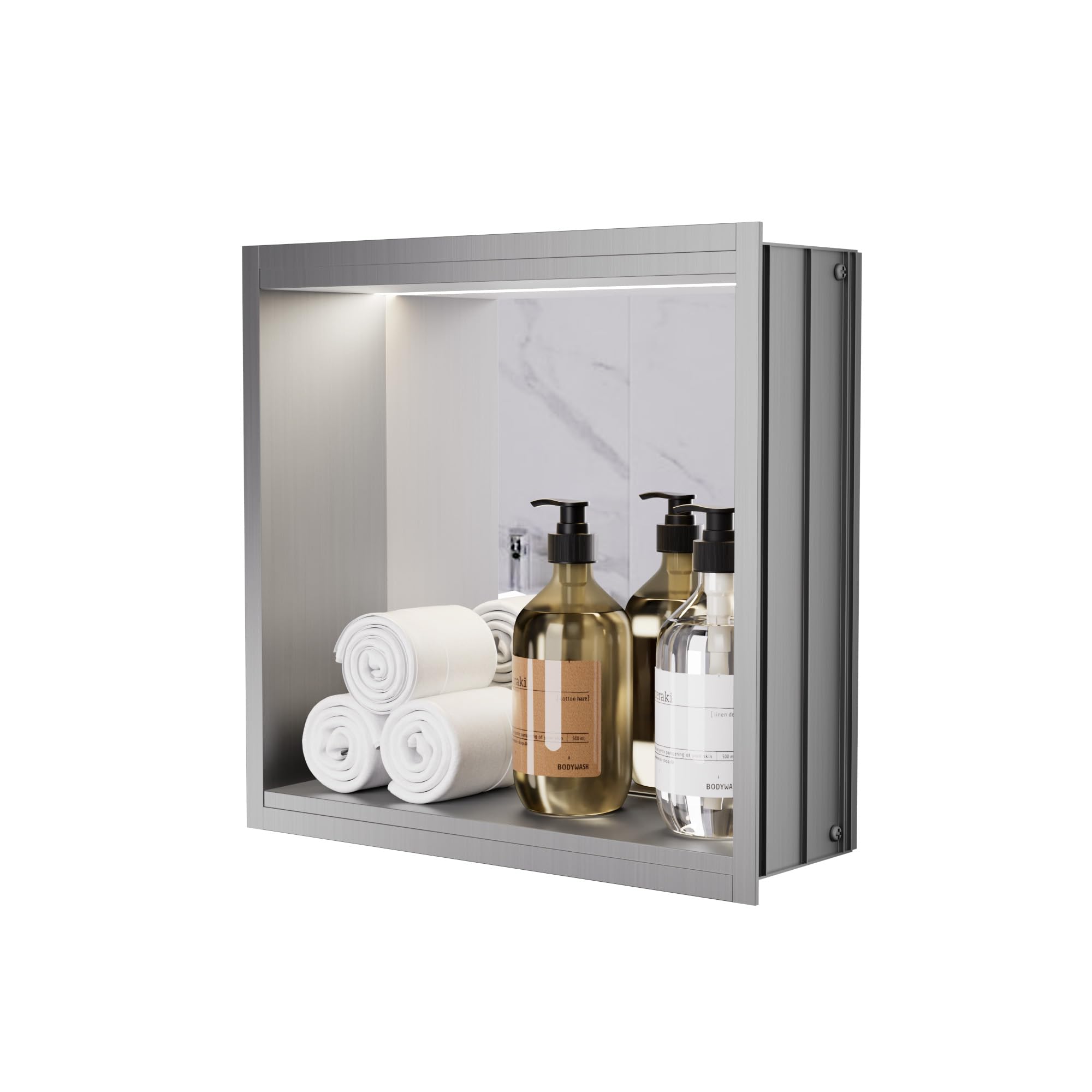 Amazon.com: LOWIXI Shower Niche, 12"X12" Recessed Niche,Niche with LED ...