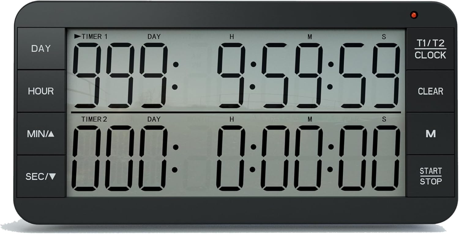 Amazon.com: HAKASA 999 Days Digital Timer and Clock with 5.6”Extra ...