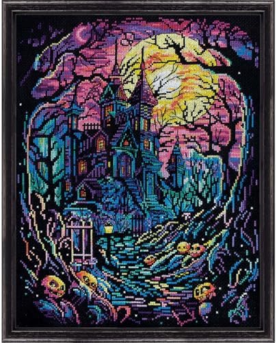 Amazon.com: Design Works Crafts Haunted House Counted Cross Stitch Kit