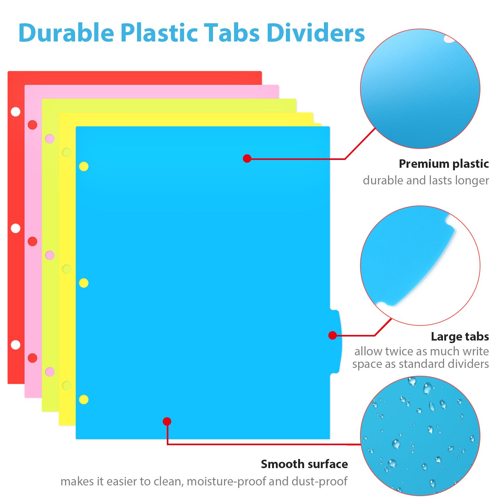 Snapklik.com : MAKHISTORY Big 5-Tab Plastic Dividers